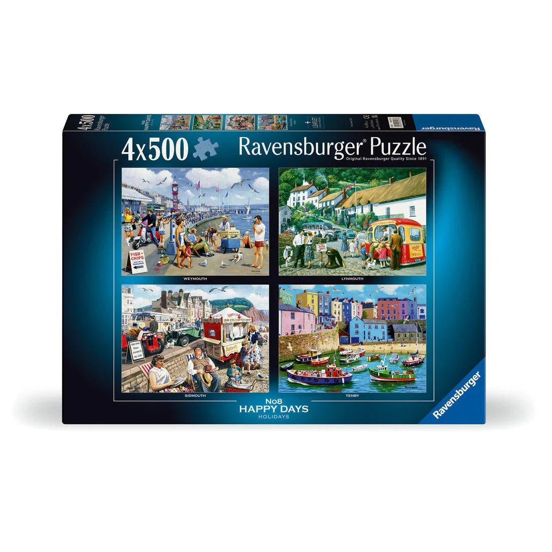 Puzzle Rompecabezas Pack 4x500 Piezas Happy Days No.8: Holiday - Días ...