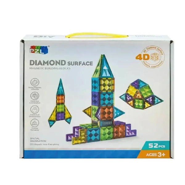 Bloques Magnéticos 4D – Diamond Surface (52 piezas) – Ingenio Destreza ...